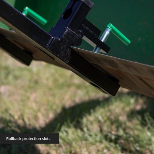 Titan Attachments Light-Duty 43" Clamp-On Pallet Forks with Adjustable Stabilizer Bar, 30" x 3" Fork Length, Rated 1,500 LB, Easy to Install on Loader or Skid Steer Bucket