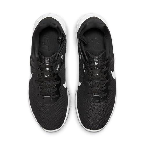 Nike Men's Revolution 6 FlyEase Next Nature Easy-On-and-Off Road Running Shoes (9.5, Black/Iron Grey/White)