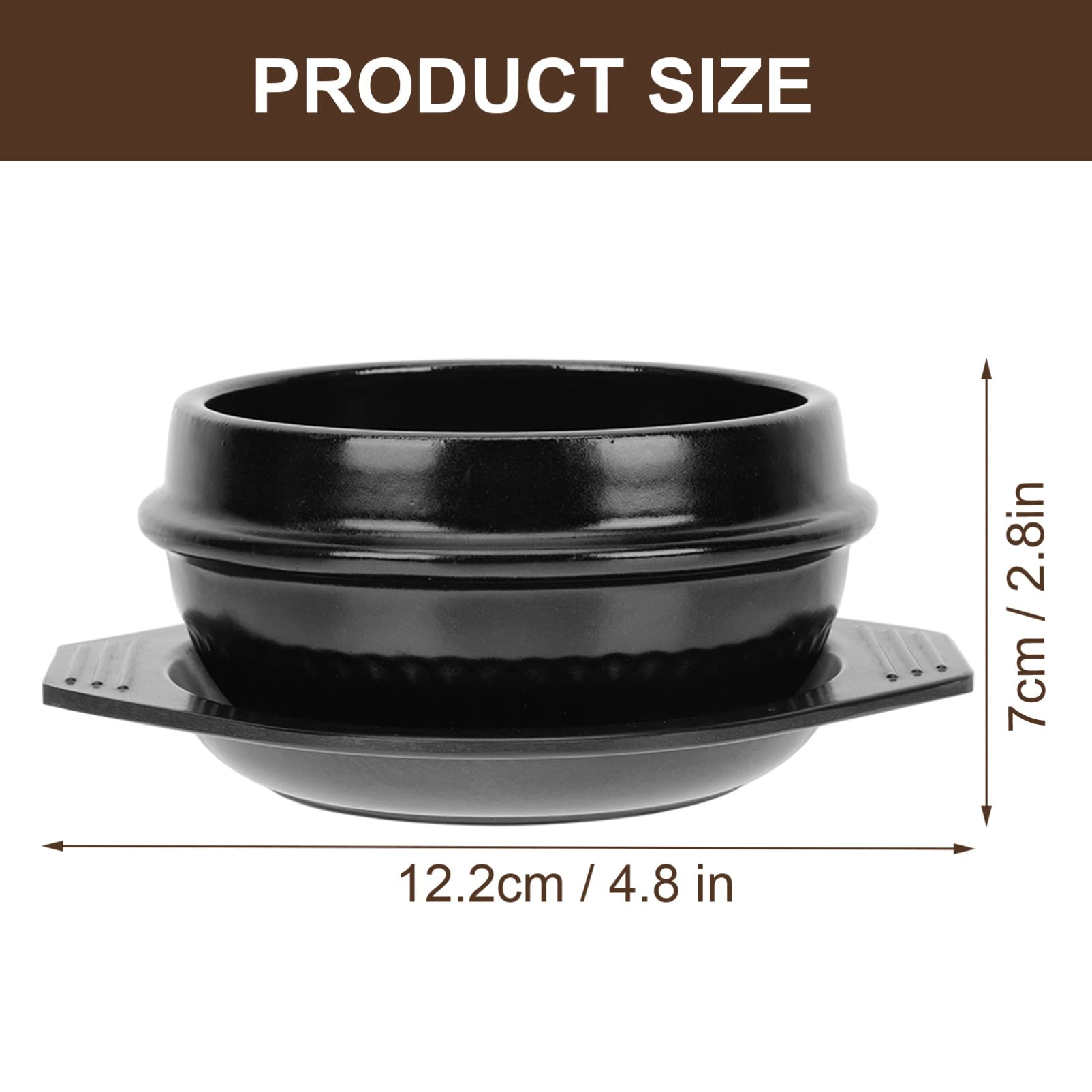 Ramen Bowl Ramen Bowl Korean Ramen Pot Korean Ceramic Cooking Bowl: Korean Cooking Pot with Tray Dolsot Sizzling Hot Pot Home Kitchen Cookware for Bibimbap Soup Bowl Stoneware Clay Soup Pot