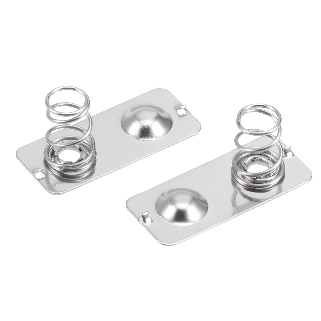uxcell 50 Pcs AAA Battery Positive to Negative Conversion Spring Contact Nickeling Plate 21mmx9mmx0.3mm