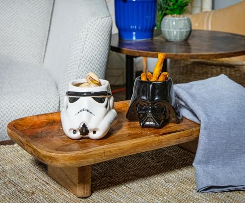 Silver Buffalo Star Wars Darth Vader and Stormtrooper Helmets Sculpted Mini Mugs | Set of 2