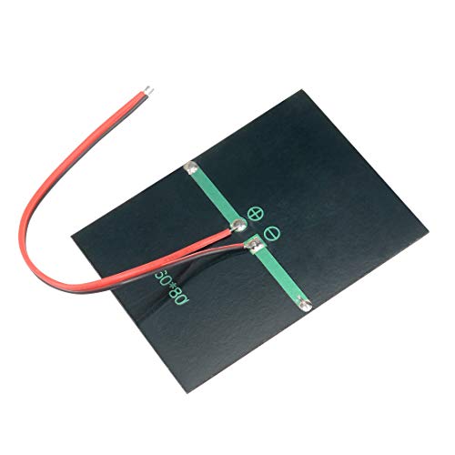 uxcell 5Pcs 0.65W 1.5V Small Solar Panel Module DIY Polysilicon with 145mm Wire for Toys Charger