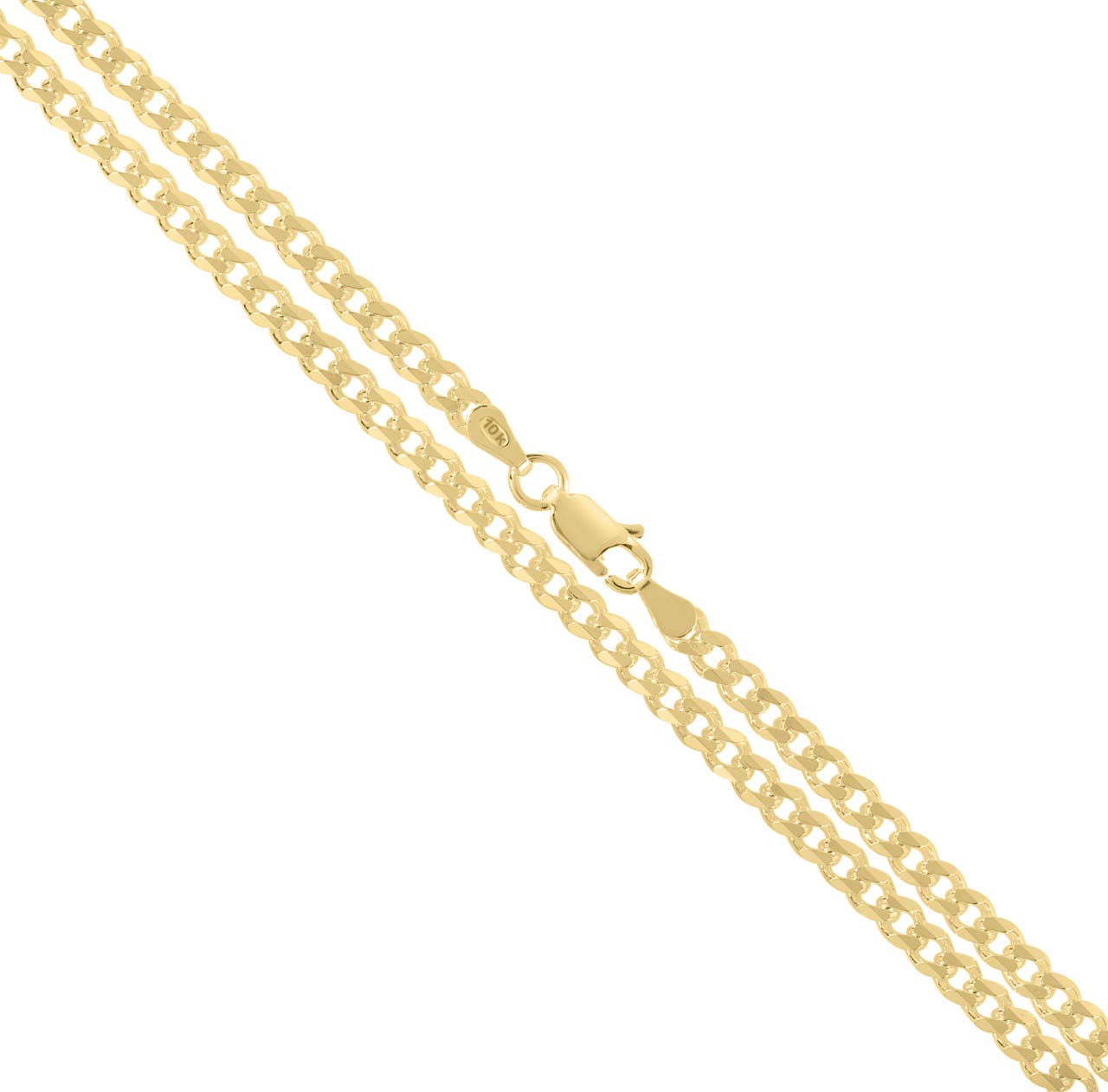 Orostar 10K Yellow Gold 3.6mm Curb Chain Necklace, 7" - 30" (18)
