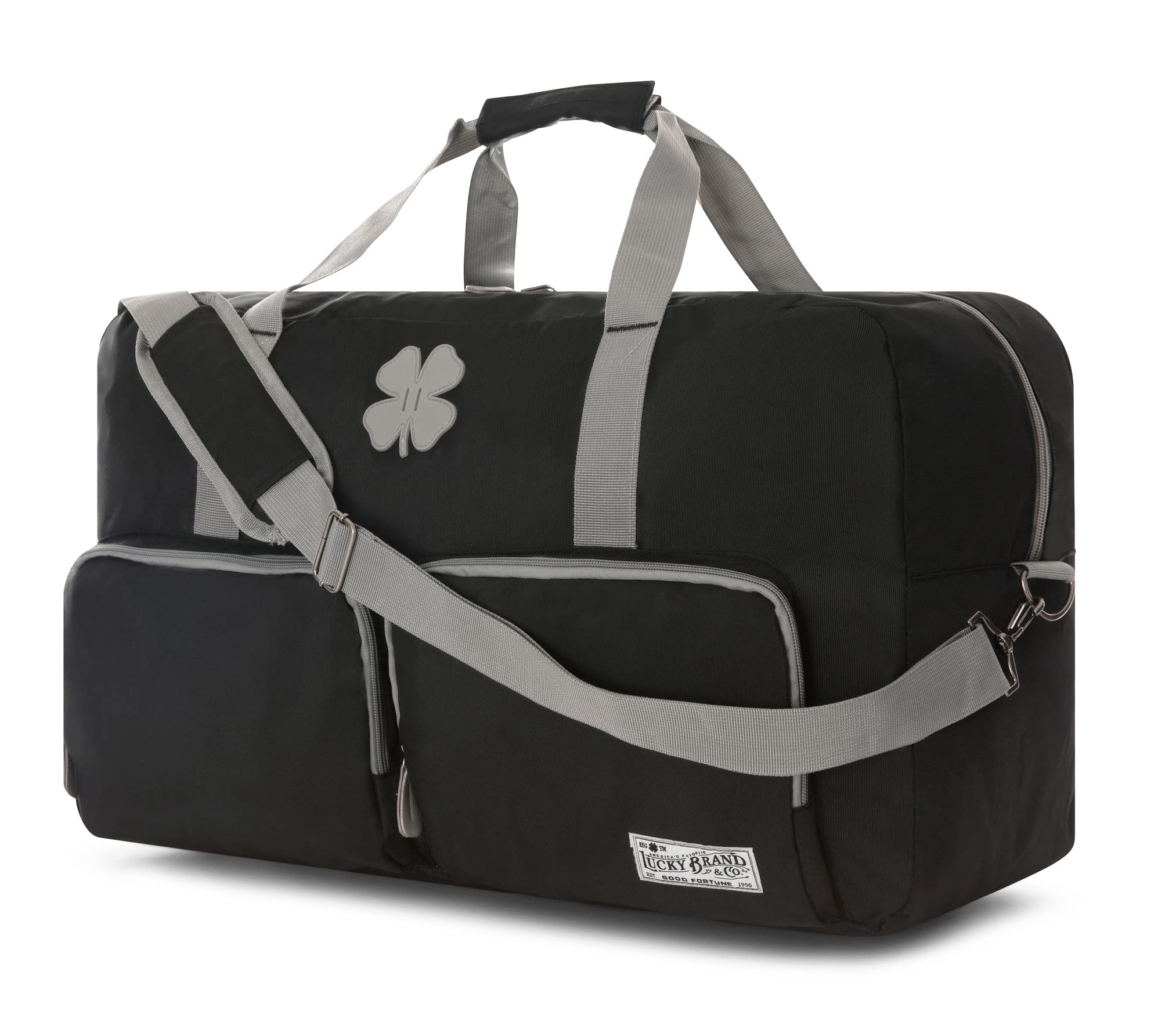 Lucky Travel Duffel Bags 65L, Gym Bag, Travel Bag & Large Duffle Bag for Men, Foldable Overnight Weekender Bags for Women & Men with Adjustable Shoulder Strap, Black
