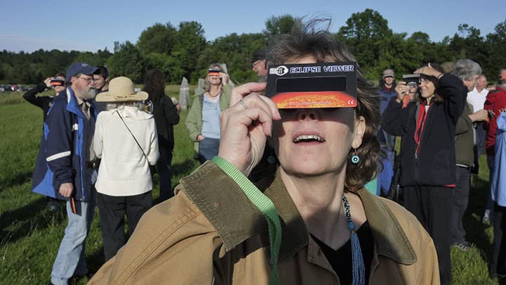 Rainbow Symphony Eclipse Viewers, Replaces Eclipse Glasses, Safe for Direct Sun Viewing, Great for Kids, CE & ISO Certified, Made in USA, 5 Pack with Wearable Lanyard