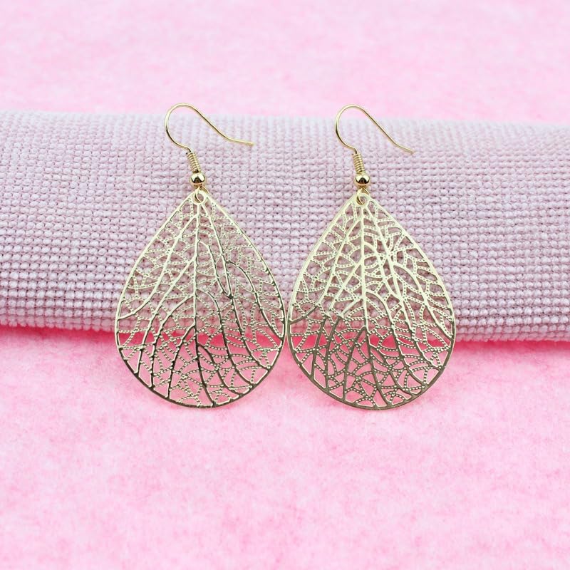 Teardrop Earrings for Women Dangle Plated Silver Nickle Free Earrings for Women Charm Gifts (water_drop_pink)