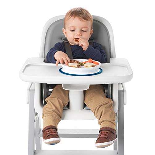 OXO Tot Stick & Stay Suction Divided Plate - Navy (Pack of 3)