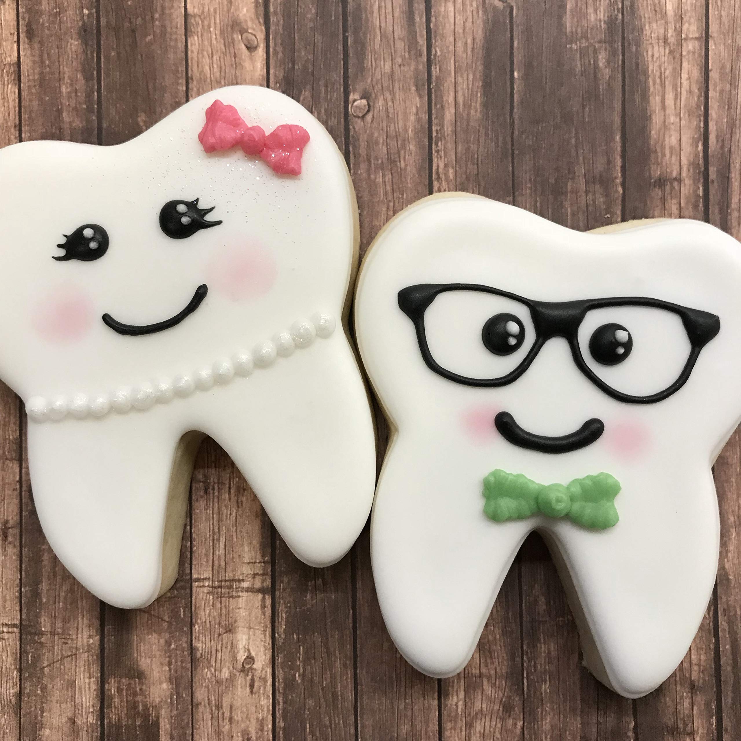 Sweet Smile/Dentist Cookie Cutters 2-Pc. Set Made in the USA by Ann Clark, Mouth, Tooth