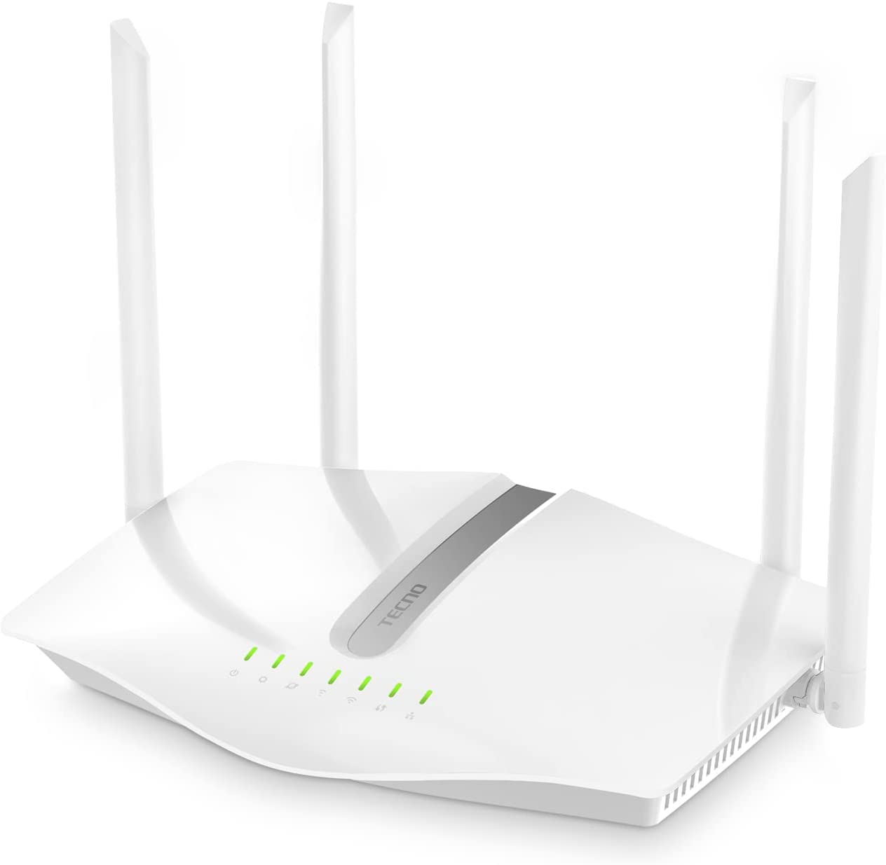 TECNO AX1800 WiFi 6 Router Networking, 1.8 Gbps Speeds Smart WiFi Router Wireless, 2.4 GHz/5 GHz Up to 50 Devices with MU-MIMO+OFDMA, WPA3 Security Dual Band Wireless Internet Router,White