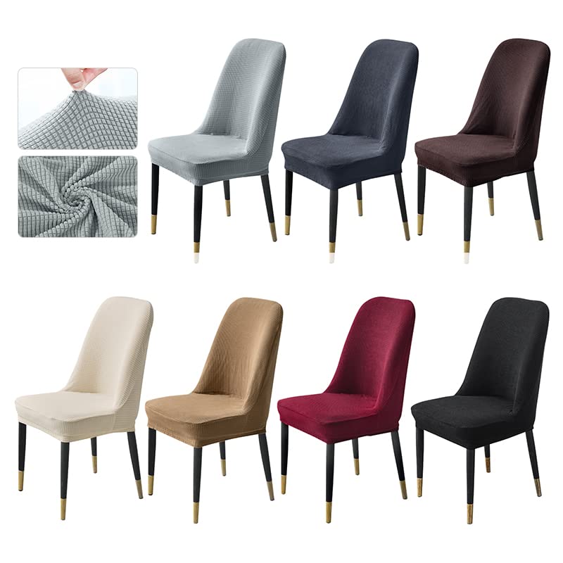XGANGM Velvet Dining Chairs Slipcovers Without Arms Curved Back Dining Room Set of 4/6/2/1 Modern Nordic Accent Kitchen Dining Chairs Protectors Covers for Party Home,M,4PCS