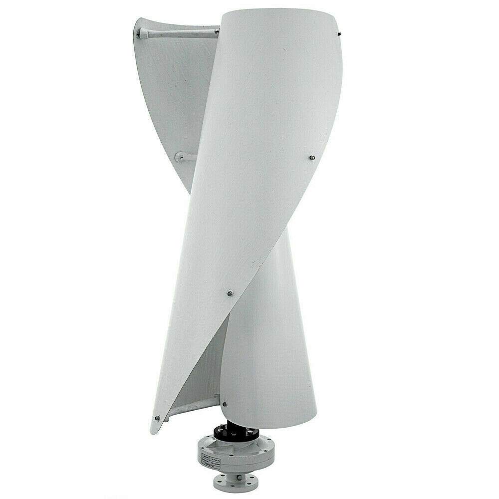Wind Turbine Generator, 12V 400W Helix Magnetic Levitation Axis Portable Vertical Helix Wind Power Turbine Generator Kit with Charge Controller for Boats, Gazebos, Cabins, Windmills(White)