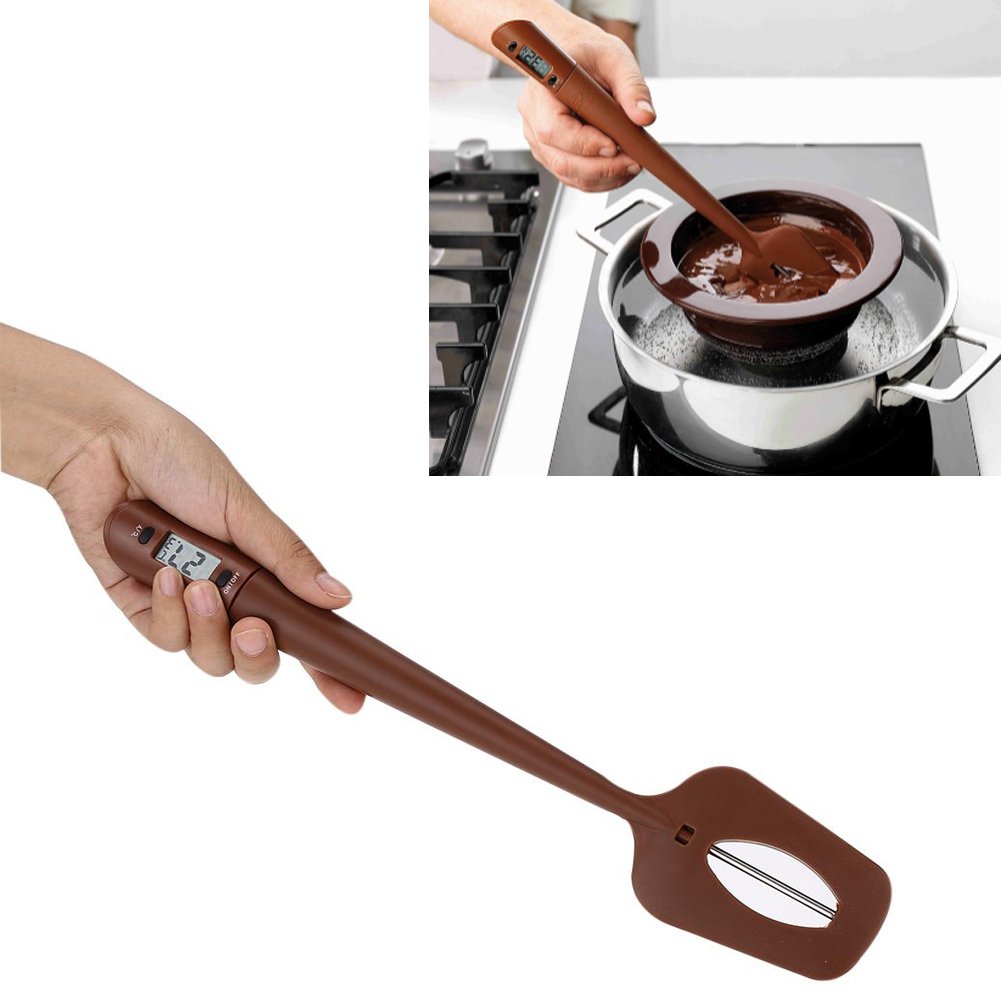 Silicon Candy Thermometer Digital Spatula Thermometer Professional Durable deep Frying Instant Read Temperature Reader and Stirrer for Kitchen Cooking,Baking BBQ, Candy,Chocolate,Sauce, Jam