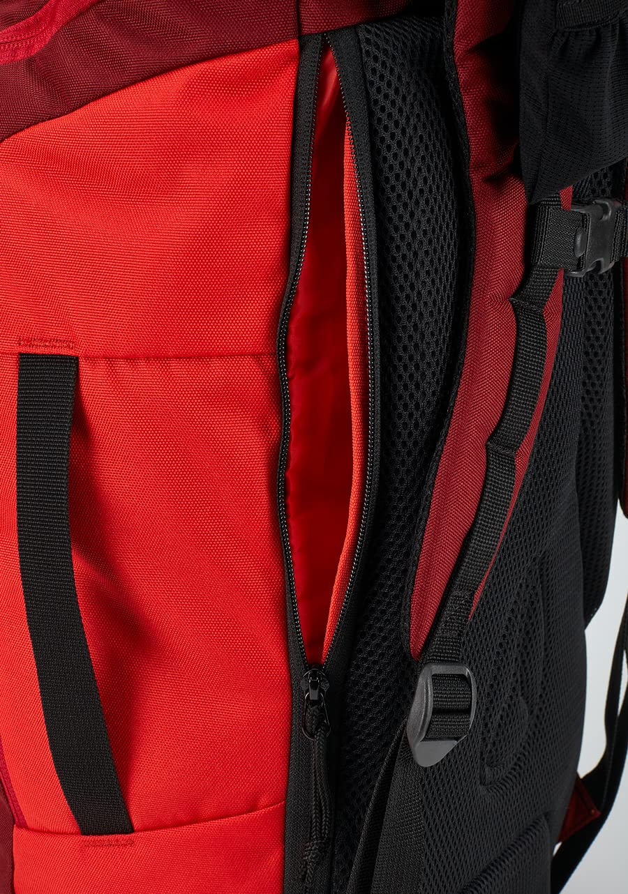 NIXON Hauler 25L Backpack - Burgundy/Fire - Made with REPREVE® Our Ocean™ and REPREVE® recycled plastics.