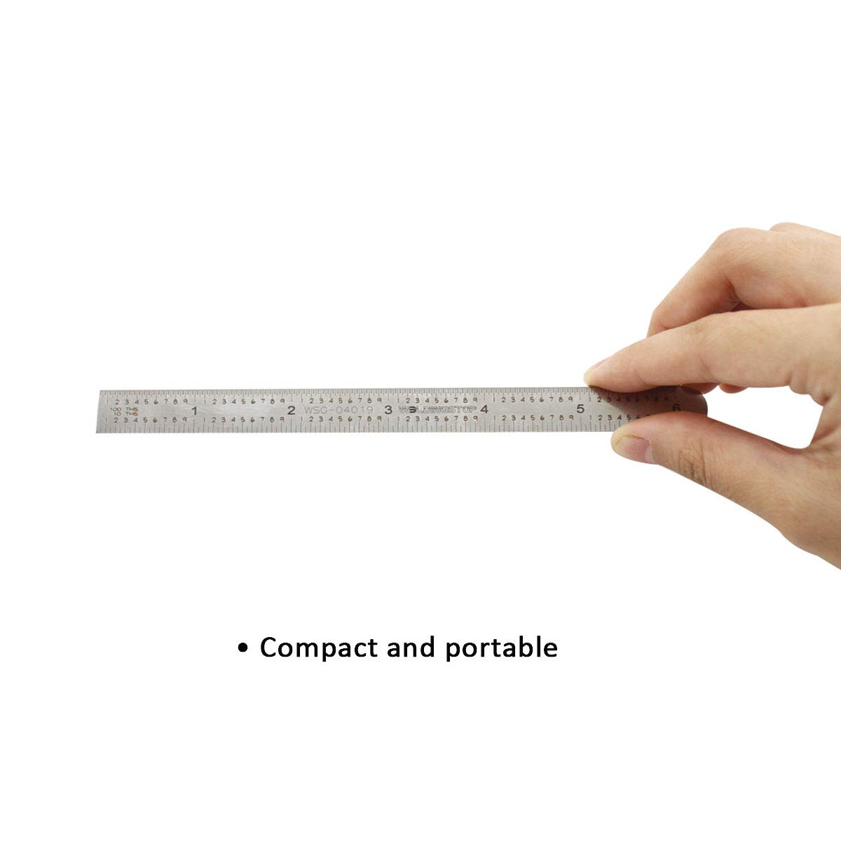 WeldingStop 5R Scale 6 Inch Machinist Ruler 10th 100th 32th 64th Flex Rule Flexible Stainless Ruler