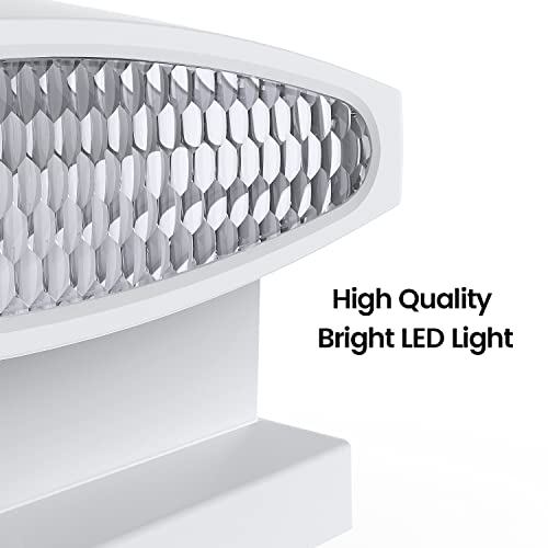 SIEDiNLAR Solar Post Cap Lights Outdoor, 2 Modes 24 LED Powered Fence Deck Light for 4x4 5x5 6x6 Garden Patio Decoration Warm White & Cool White, White (4 Pack)