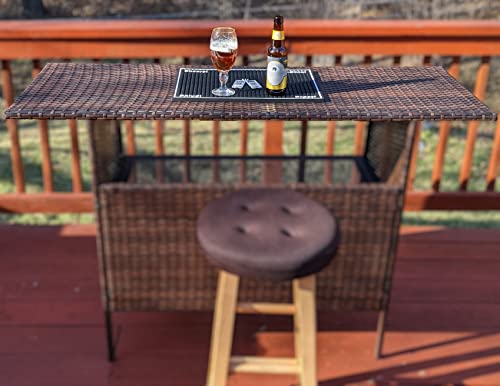 Tequixtum iM@t Bar Spill Mat for Countertop, AI in Your Home Bar with Bartend-AI, Your Own Bartender Assistant! & Cheer Up Spinning The Drink-Roulette on Your Phone/Tablet Scanning QRC Printed on Mat