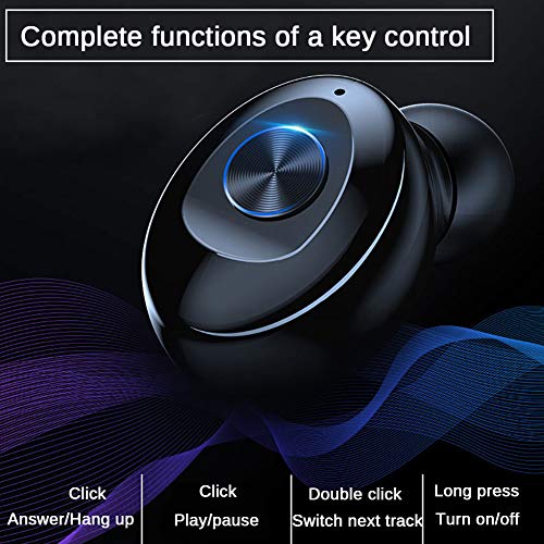 newshijieCOb XG12 TWS Bluetooth 5.0 Earphones HiFi Handsfree Wireless Earphones Wireless Headphones Bluetooth Earbuds with Microphone Black