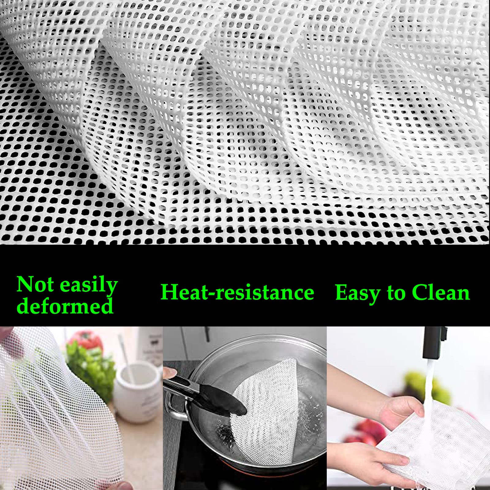 Silicone Non stick Silicone Dehydrator Sheets For Fruit Dryer Mesh Fruit Dryer Mesh Dim Sum Mesh Dumpling Steaming Screen Mat 16"*160"