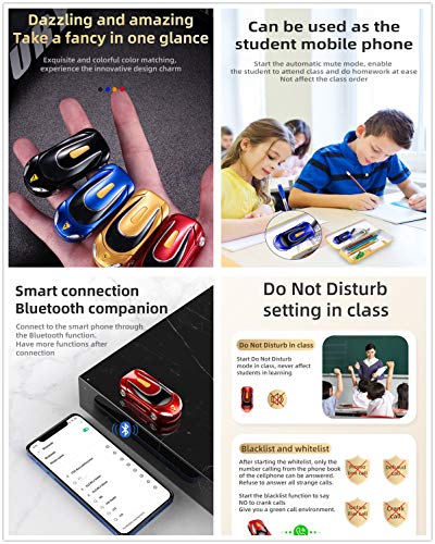 Tuanzi F18 Smallest Flip Cellphone GSM Unlocked 2G Mini Phone MTK6261 Bluetooth Mini Backup Pocket Portable Car Model Mobile Phone Gift for Kids (Gold)