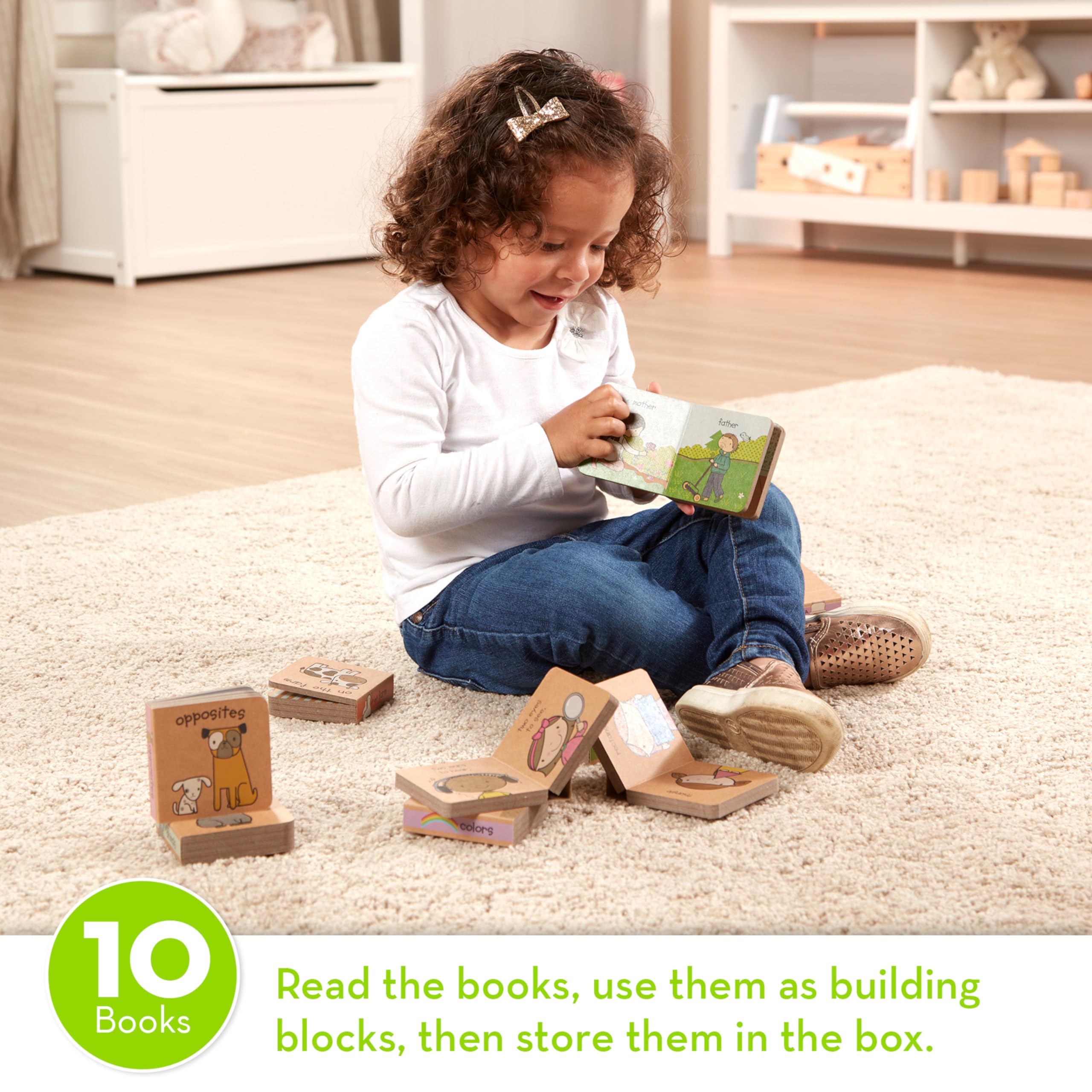Melissa & Doug Children's Book - Natural Play Book Tower: Little Learning Books