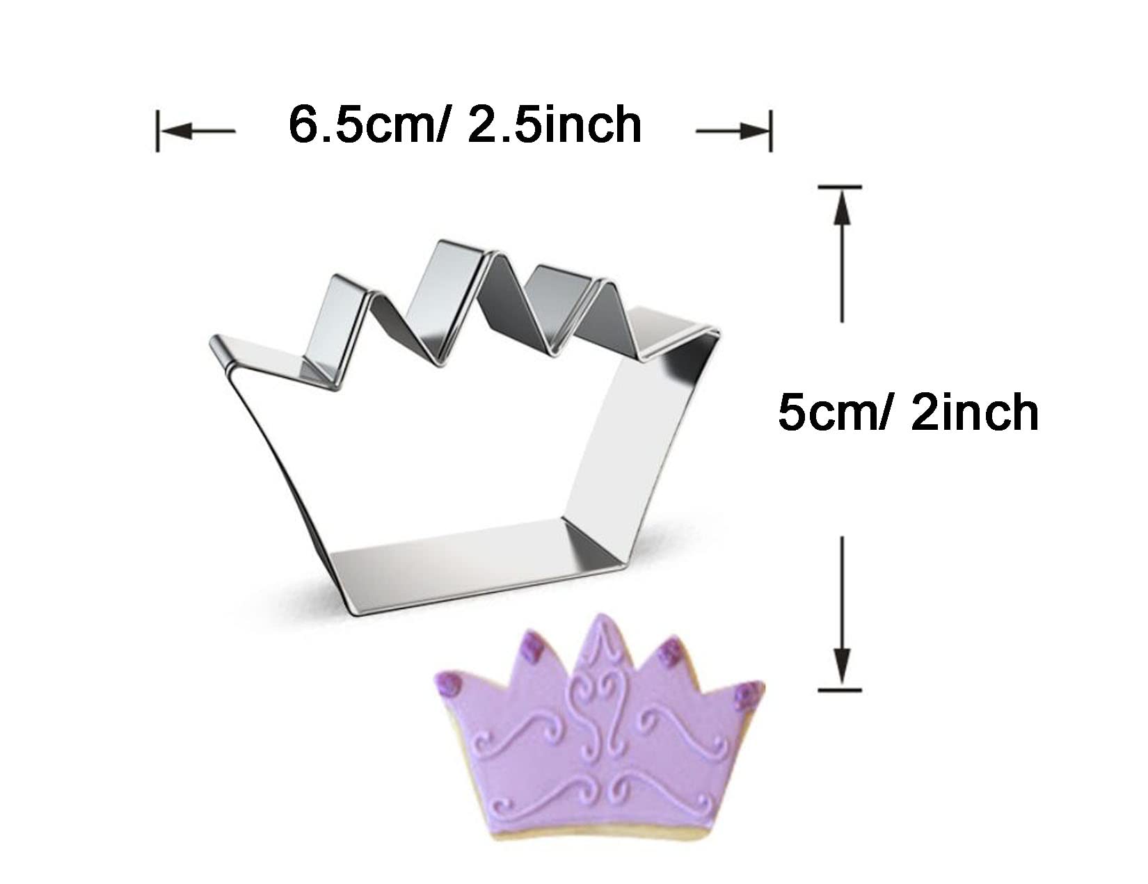 WJSYSHOP Crown Shape Cookie Cutter - D