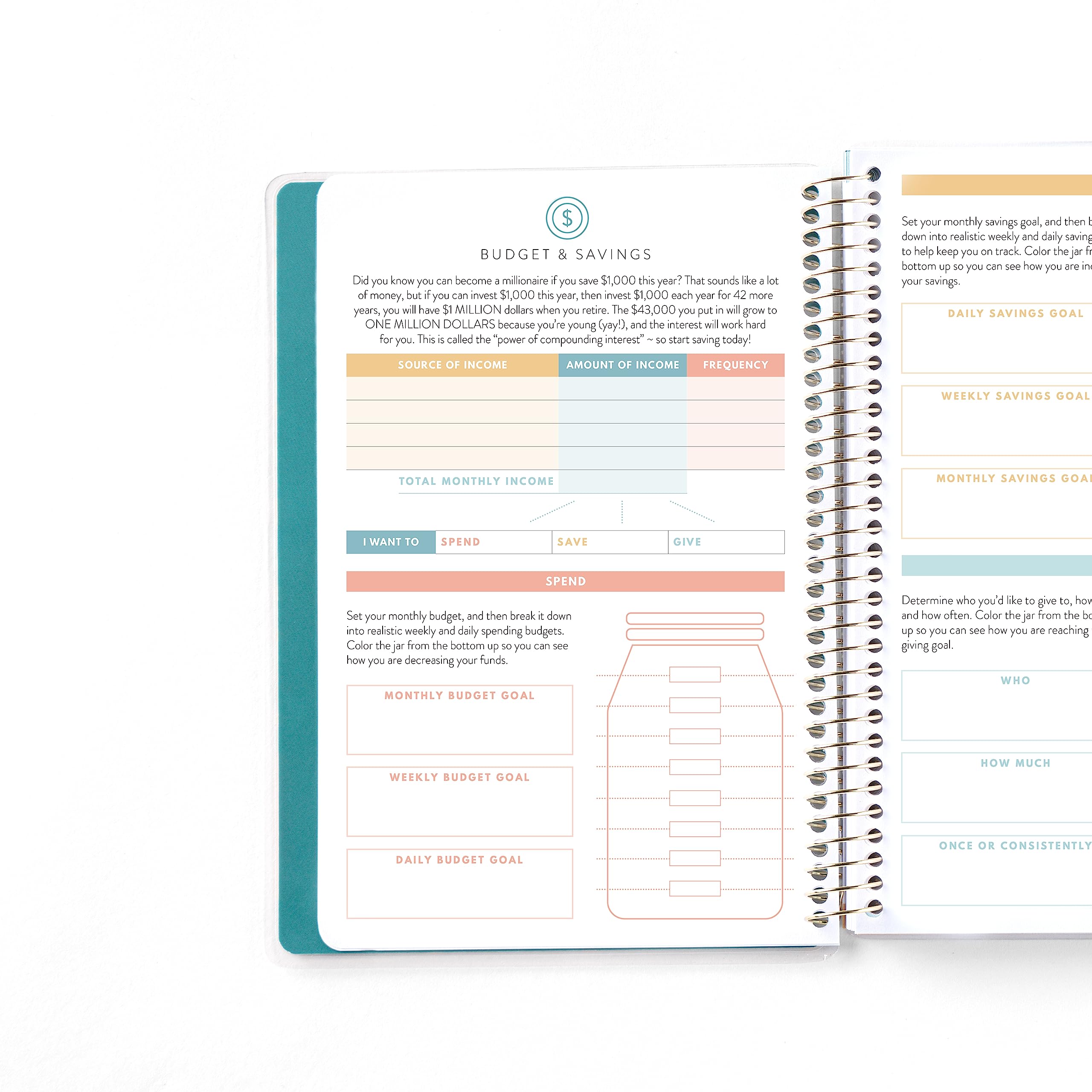 PPP Academic Planner 2023-2024 (Floral) - Student Planner | Weekly & Monthly Checklist | Class Schedule Layout | Budget & Savings Worksheets | Sturdy Coil Binding w/Stickers | Poly Laminated Coverā¦