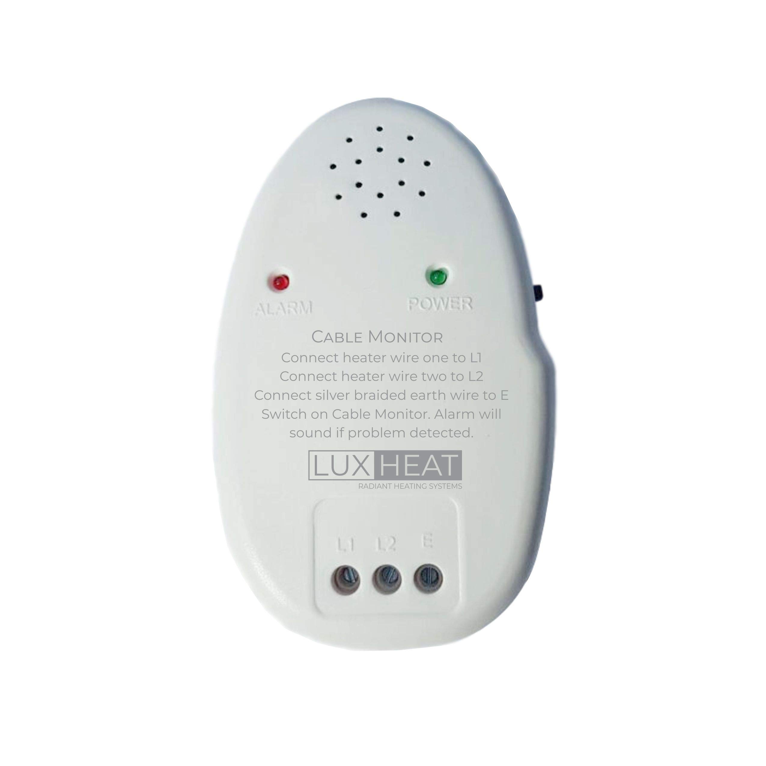 LuxHeat Radiant Floor Heat Installation Cable Monitor, Instant Alarm, Screamer. Monitors Heaters Continuity and Insulation During Floor Installation. Compatible With All Electric Underfloor Heating