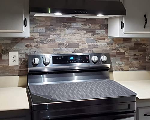 Silicone Stove Top Cover for Electric Stove, 28"x20" Extra Large Silicone Dish Drying Mat,Glass Stove Top Protector for Ceramics,Multipurpose Mat