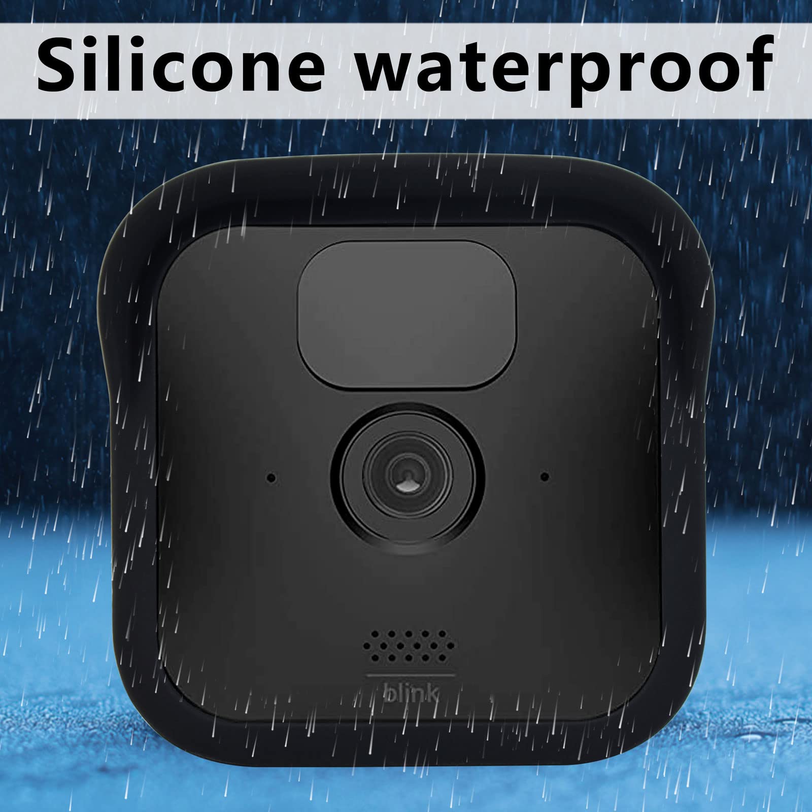 Pickle Power Silicone Skin Cover for All-NEW Blink (3rd Gen), 3 Pack Weatherproof Protective Case Cover for Blink Outdoor Indoor Home Security Camera (Black)