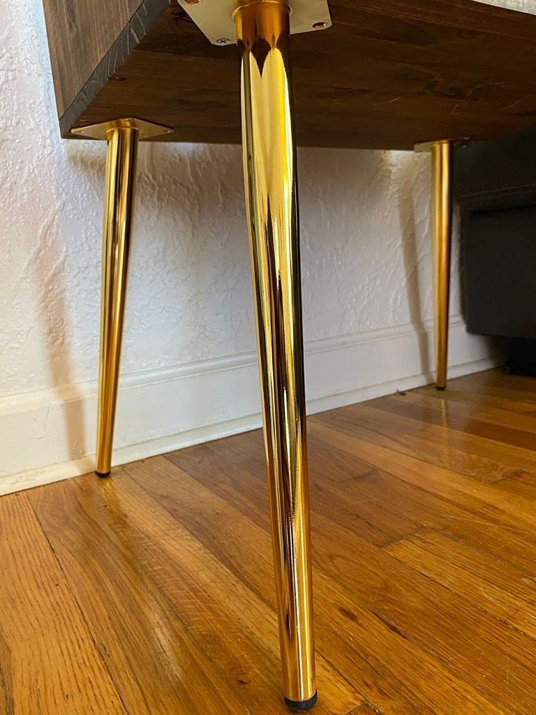Table for Record Player Stand Cabinet MCM Mid Century Modern Metal Golden Legs Active Restock requests: 0