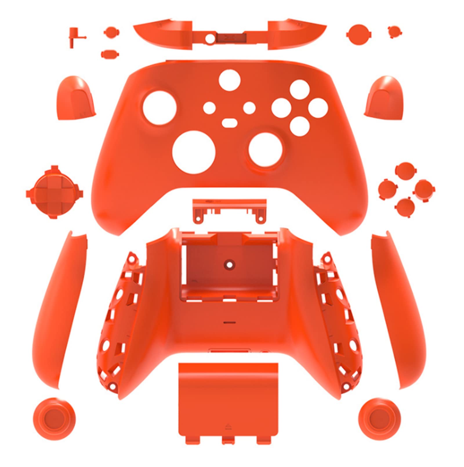 ZOAONWKS replacement accessories Repair Part Replacement Faceplate Shell Cover Replacement Bumpers for Xbox Series X/S controller protective case (orange)