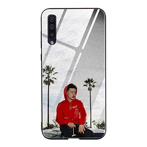 Luxury Phone Case for Samsung Galaxy A40 Cover,9H Tempered Glass Back Cover Soft Silicone Anti Scratch Bumper Design LB-59 Lil Mosey Protective Case