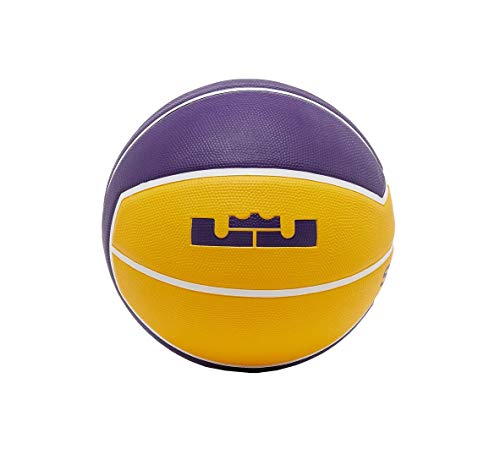Nike Unisex - Adult Lebron Playground 4P Ball, Purple/Yellow, 7