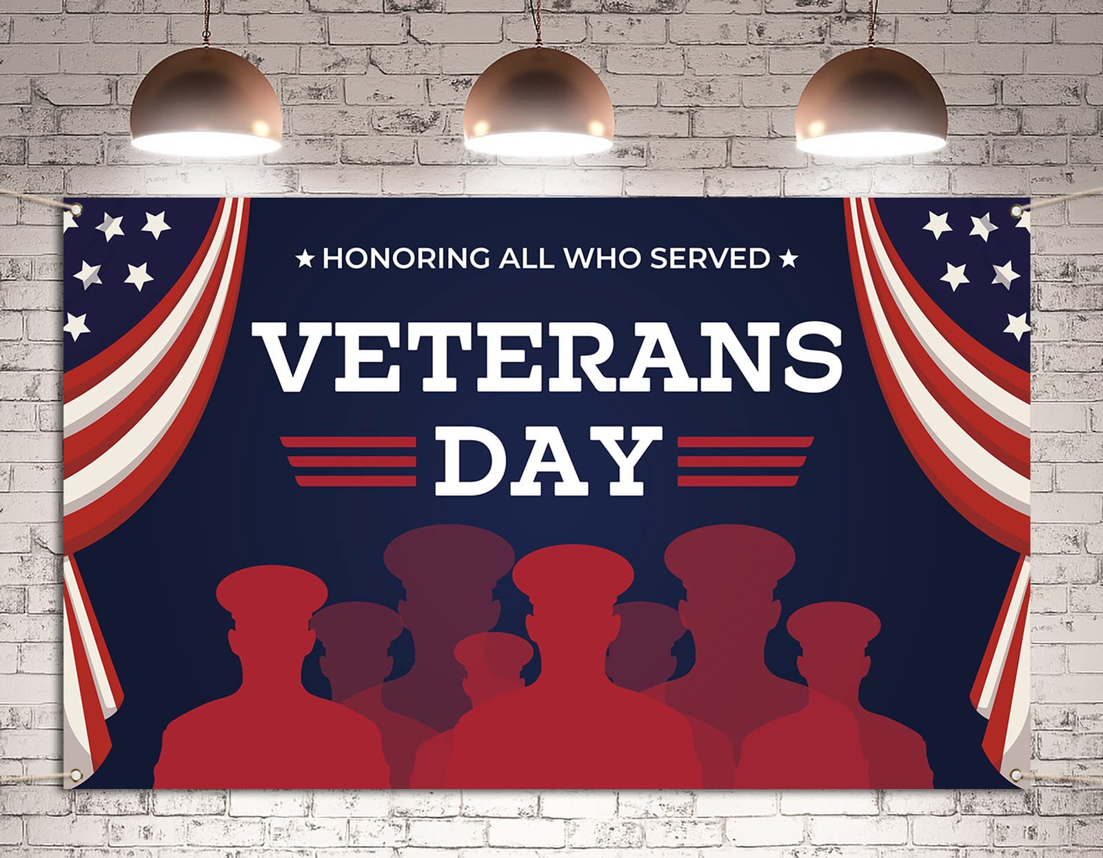 Pudodo Veterans Day Photo Booth Backdrop Honoring All Who Served Photography Background Wall Decoration