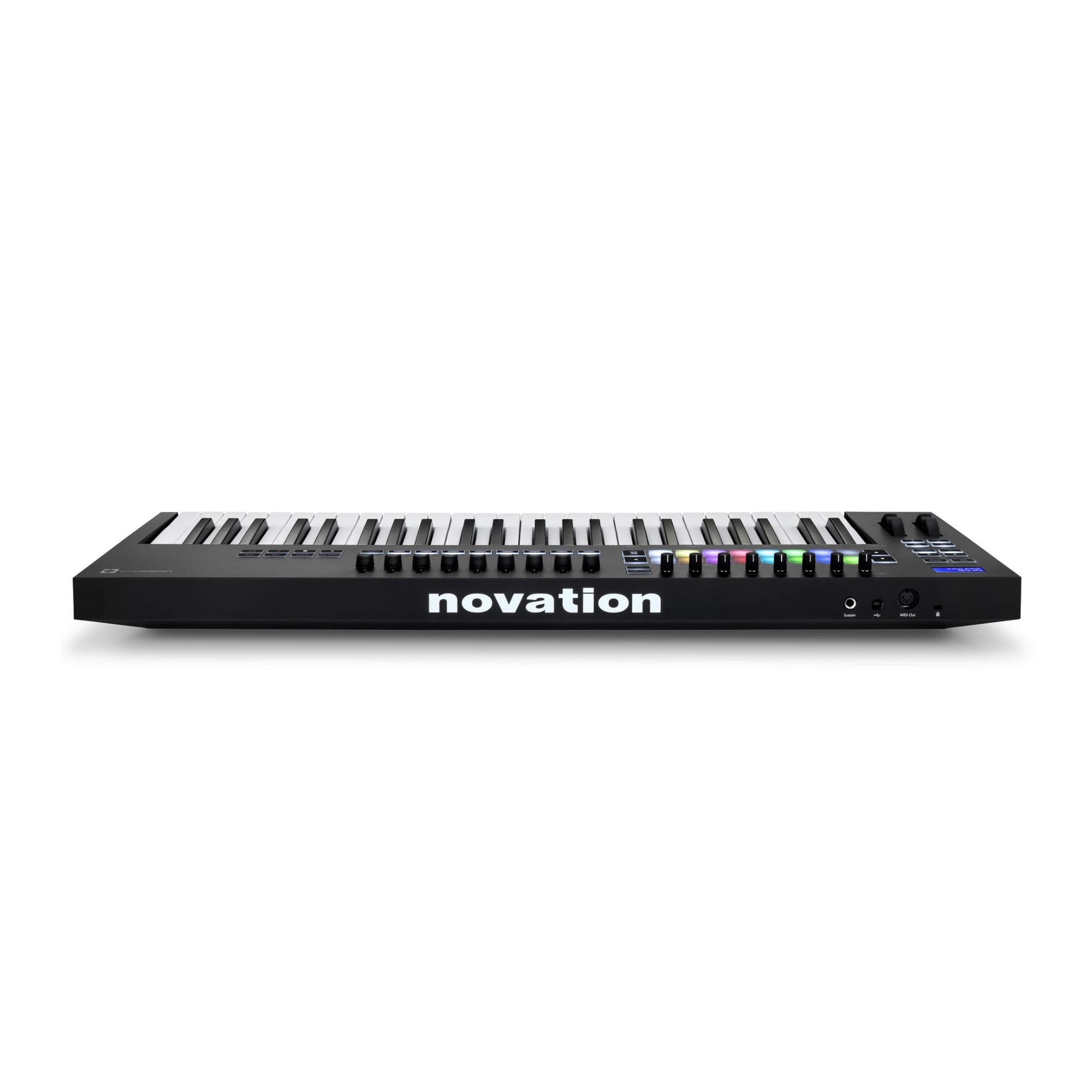 Novation Launchkey 49 MK3 49 Key USB MIDI Keyboard Controller Bundle with Headphones and Keyboard Stand (3 Items)