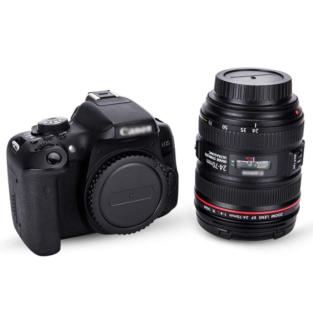 Rear Lens Cap & Body Cap Cover Set for Canon EF EF-S Mount Camera 90D 80D 77D 70D T8i T7 T7i T6 T6i T5i SL3 SL2 7D Mark II 6D Mark II 5D Mark IV 1Dx Mark III etc -5 Packs