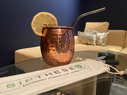 SipThese Collapsible Straw With Retractable Cleaning Brush In Keychain. 4 Angled Stainless Steel Straws With Silicone Tips. 1 Straw Cleaning Brush And Travel Bag. Eco Friendly Reusable Straws