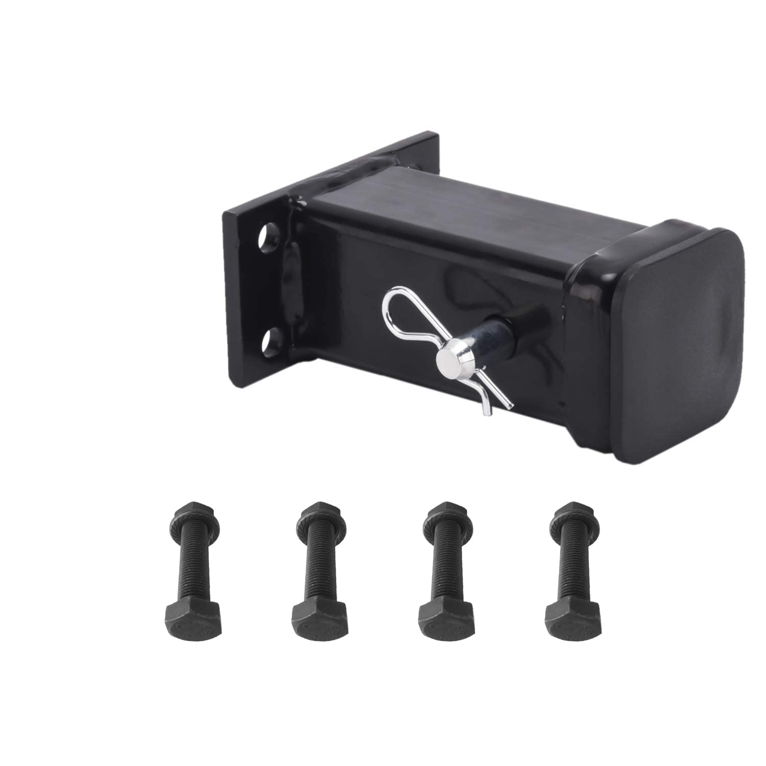 NovelBee 2" Trailer Tow Hook Receiver Tube with Cover Fit for Pore Distance 45x85mm Trailer Hitch