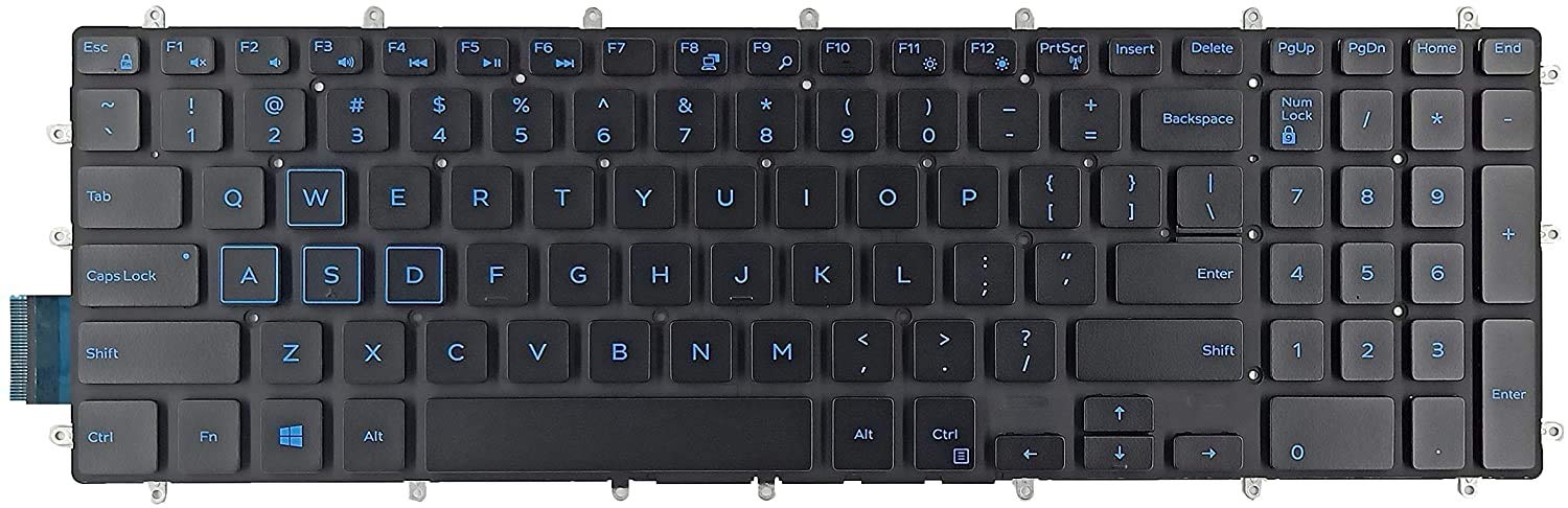 Replacement Keyboard Compatible with Dell G3 3579 3779 3590, G5 5587 5590, G7 7588 7590 7790 Laptop Without Backlit US Layout - Blue
