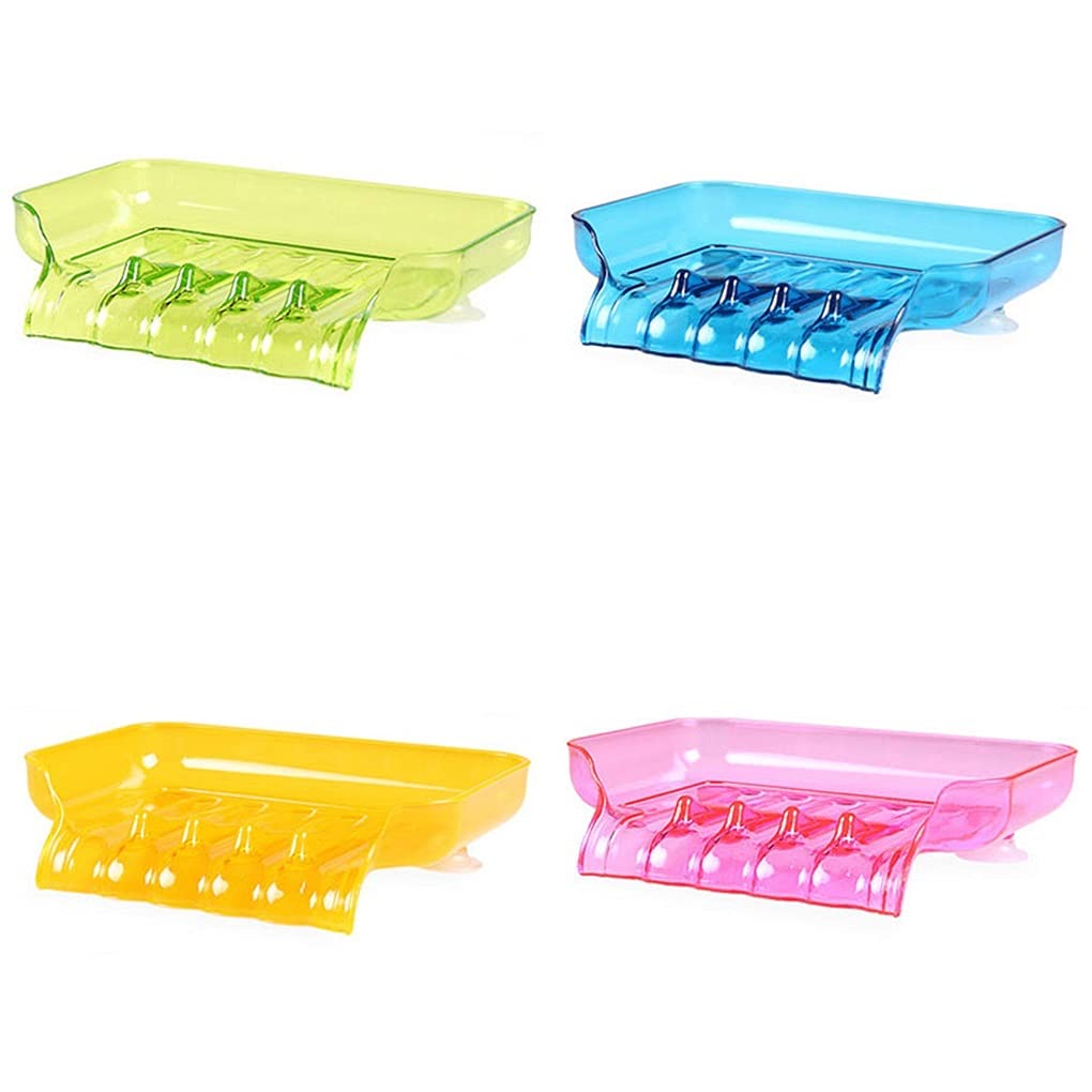 PLMM soap Box, Kitchen Bathroom Flexible Soap Dish Plate Holder Tray Soapbox Bathroom Accessories for Soap Sink Sponge Drainage Drainage Soap (Color : NO2)