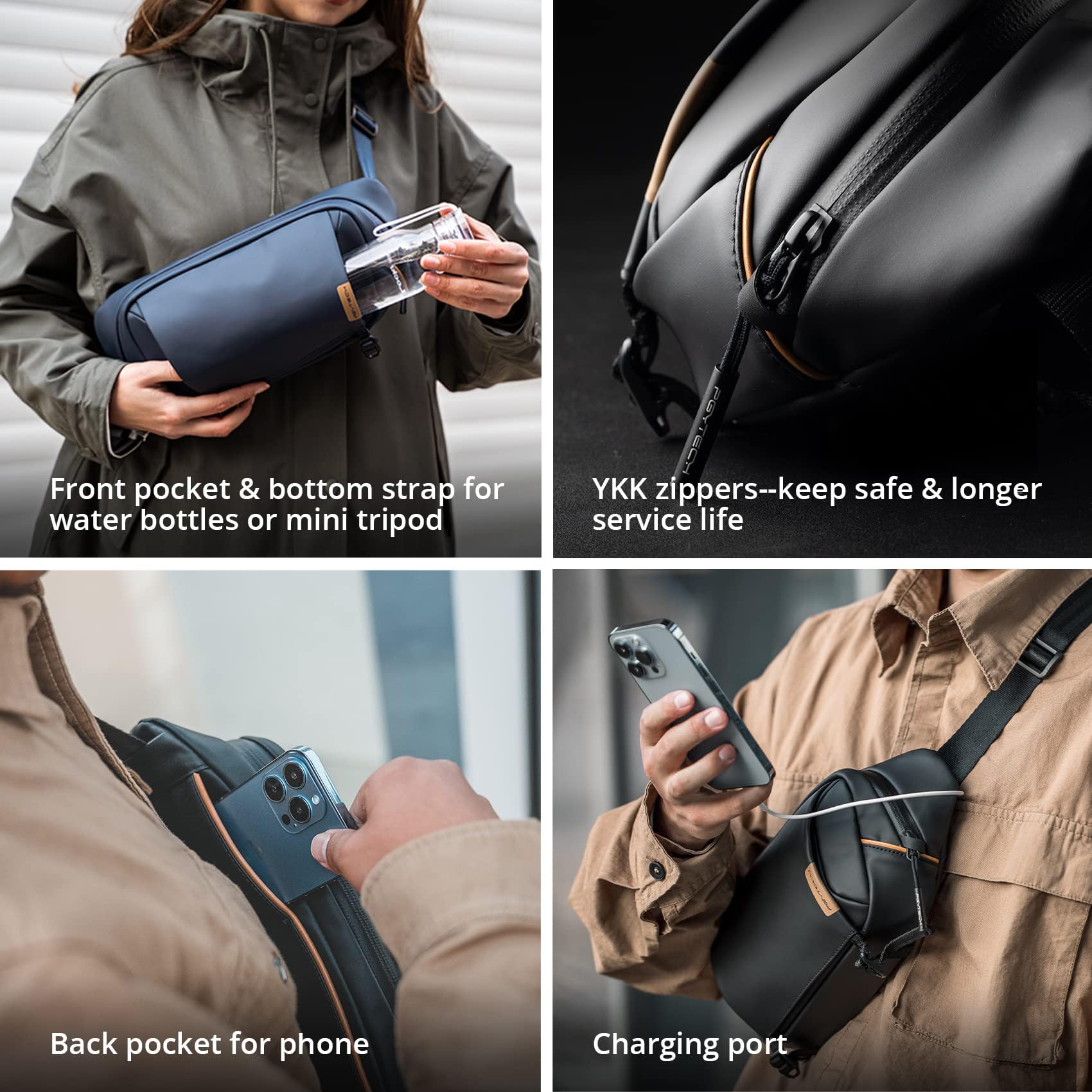 PGYTECH OneGo Solo Camera Sling Bag, Crossbody Waist Fanny 3L Small Camera Shoulder Bag for Men and Women