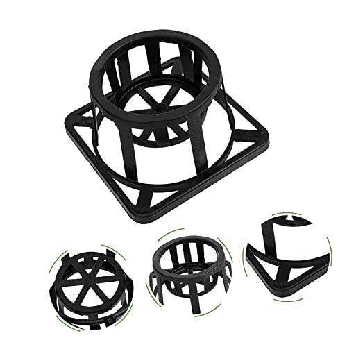 Yardwe 15pcs Indoor Stand Planter Base Home Balcony Adjustable Display Household Green Bonsai Pot Lawn Fixing Container and Round Modern Potted Metal Outdoor for Organizer Shelf Flower