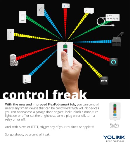 Smart Power Strip, YoLink 1/4 Mile World's Longest Range Power Strip Compatible with Alexa Google IFTTT, Surge Protector Plugs 4 USB Charging Ports + 4 AC Plugs for Multi Outlets - YoLink Hub Included