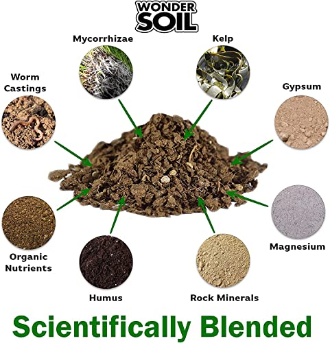 WONDER SOIL | Organic Cactus & Succulent Soil (12 Quarts). Fast Draining Ready to Plant Coco Coir Loaded w/Nutrients | 3 LBS Expands to 12 Quarts | Incl Worm Castings & Nutrients