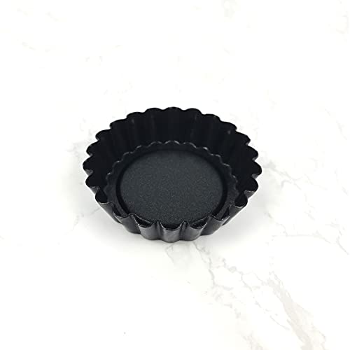 StyleMbro Air Fryer Muffin Pan Single Mini Individual 3.1" Nonstick Teflon Coated for Baking Muffin Donut Tart Cupcake Accessory Aluminum Carbon Steel (Tart, 3)