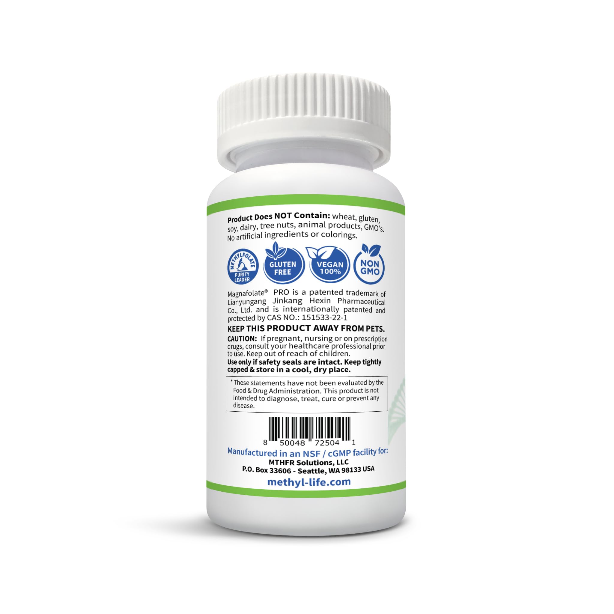 Methyl-Life B-Methylated II, Pure Pharmaceutical Grade Professional Strength Active Folate and B12 (as Methylcobalamin, 3.75 mg) - 3 Months Supply. Chewables