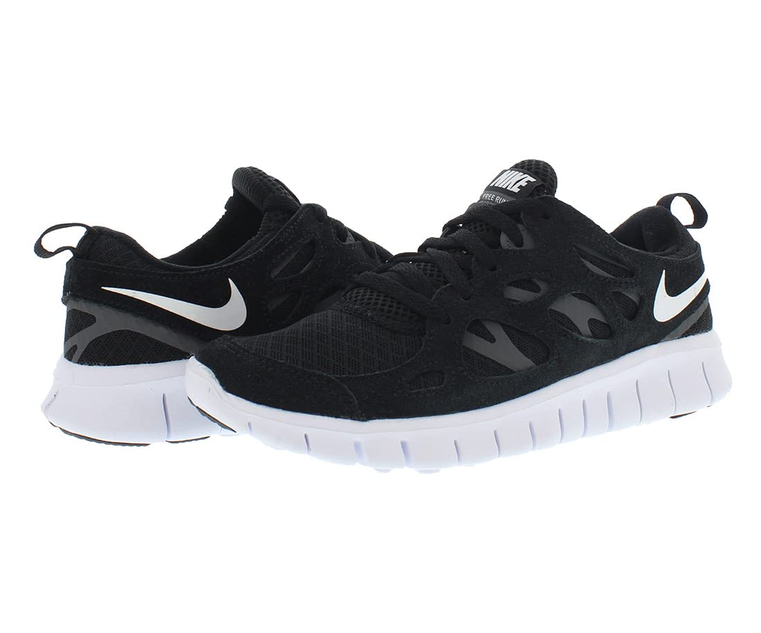 Nike Boy's Free Run 2 (Big Kid) Black/White/Dark Grey 6.5 Big Kid M
