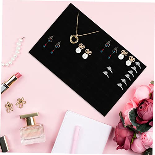 NOLITOY 2pcs Box Jewelry Sponge Pad Earrings Showcase Tray Necklace Foam Insert Ring Holder Black Ring Insert Rings Insert Mat Ring Display Pad Black Earring Sponge Liner Mosaic Ring Frame