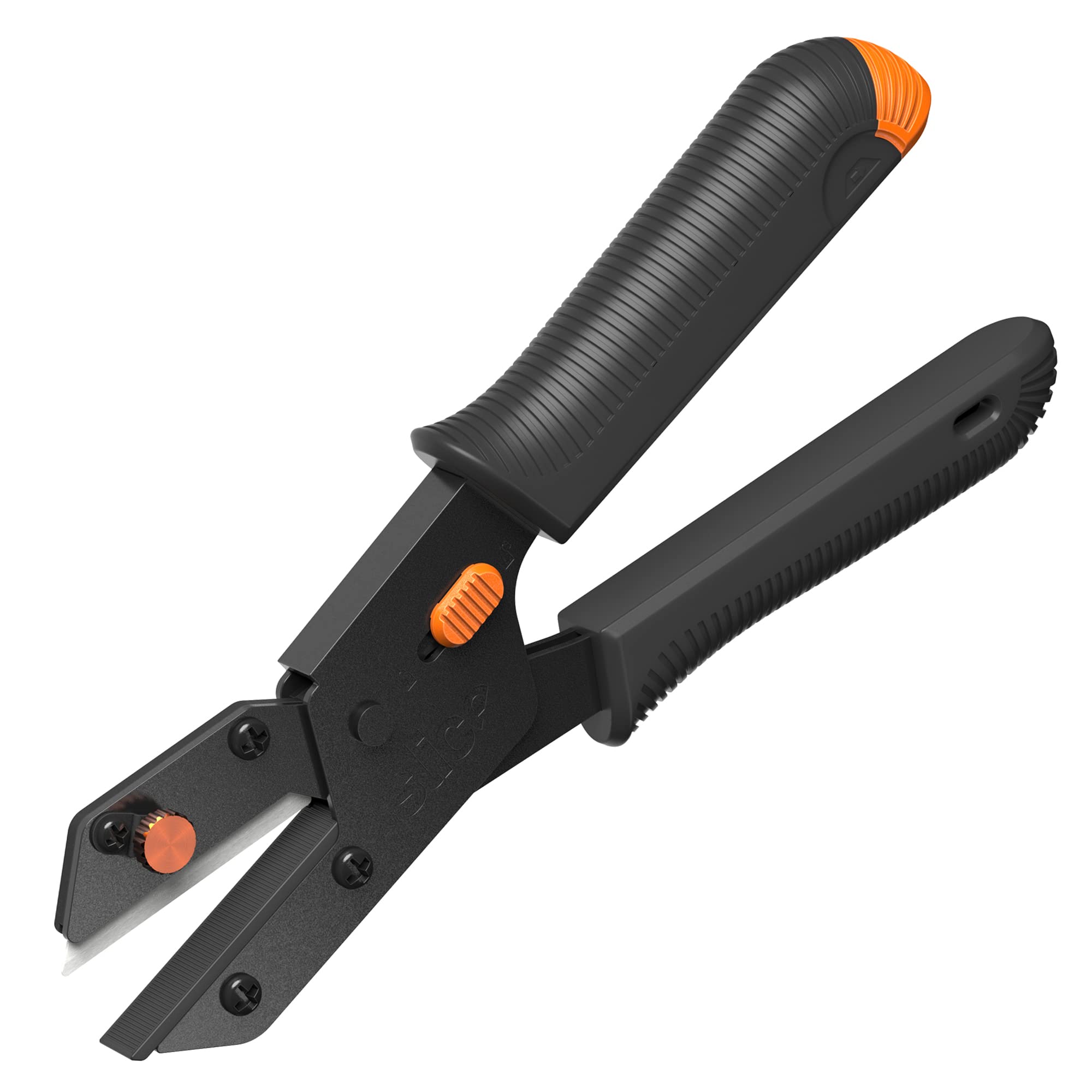 Slice 10479, Edge Cutter, Industrial Grade, Steel Handle, Soft Grips, Ceramic Blade, Finger Friendly, Lasts 11x as Long as Metal, Blade Storage