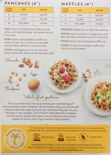 Simple Mills Just Add Water Almond Flour Pancake Mix, Original Protein - Gluten Free, Plant Based, Paleo Friendly, Breakfast, 10.4 Ounce (Pack of 1)